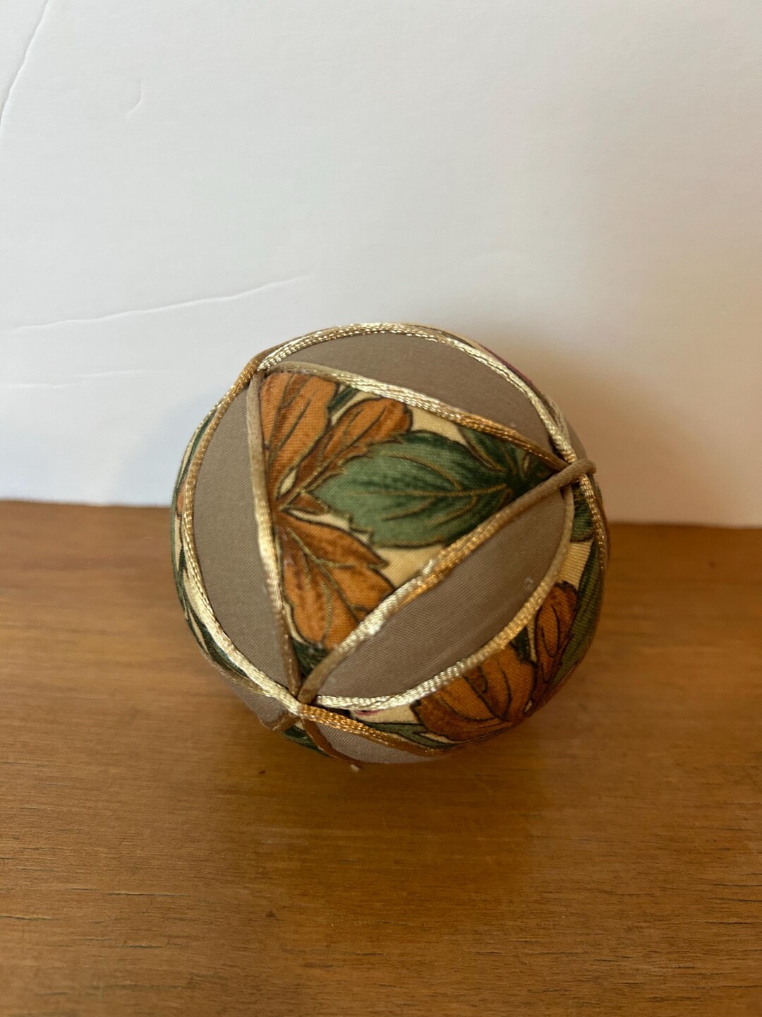 Japanese Kimekomi Ball Made of Cotton 3” Brown Autumn Leaf Pattern - Etsy