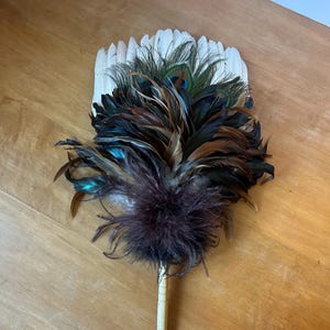 Peacock Feather Fan Smudge Fan Wedding Fan Large Feather Hand Fan - Etsy