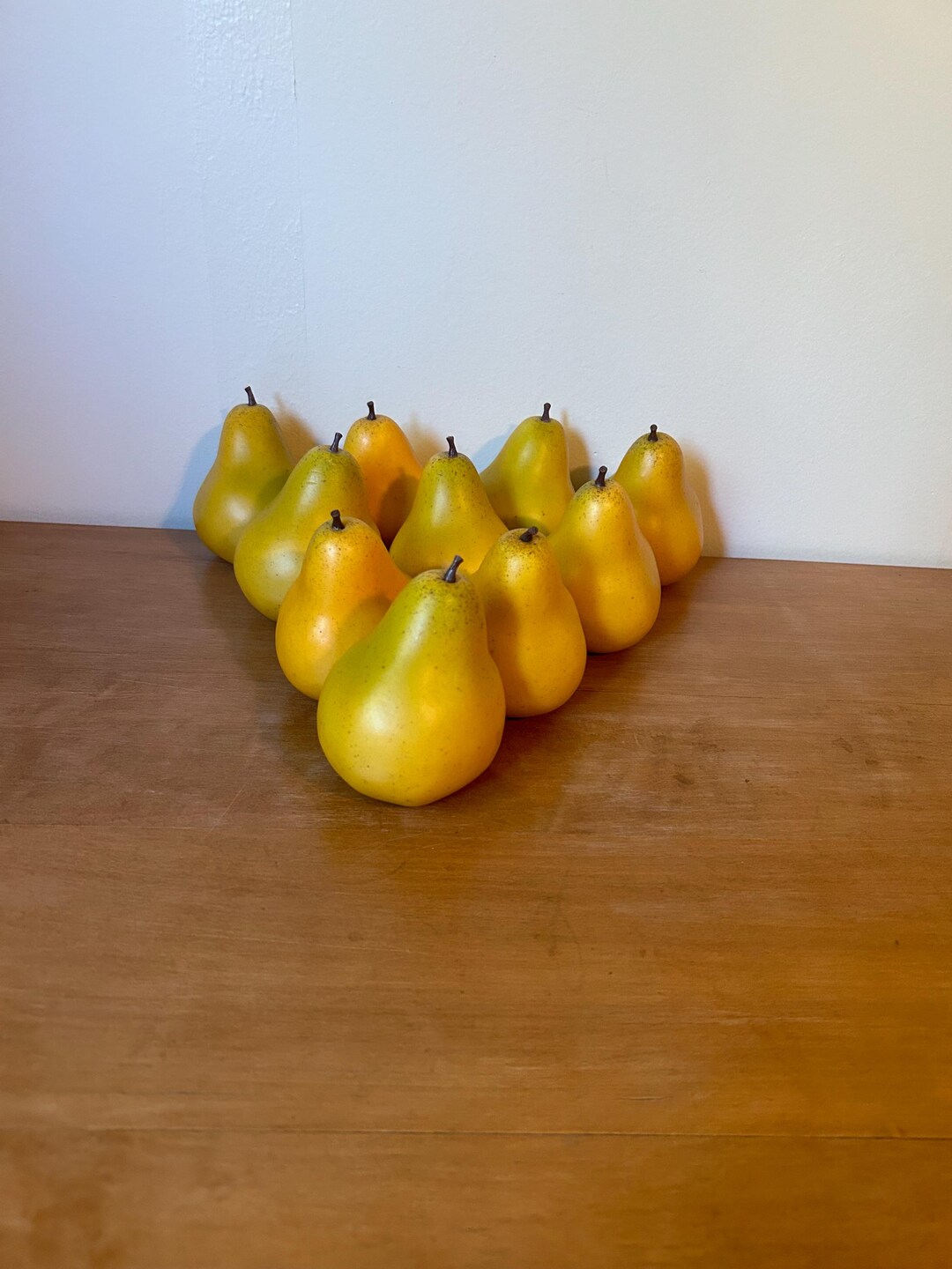 Decorative Fruit Plastic Pears Artificial Faux Fake With Picks Set of ...