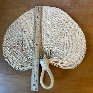 Filipino Buri Palm Leaves Handwoven Fan,natural Abaniko Hand Fan ...