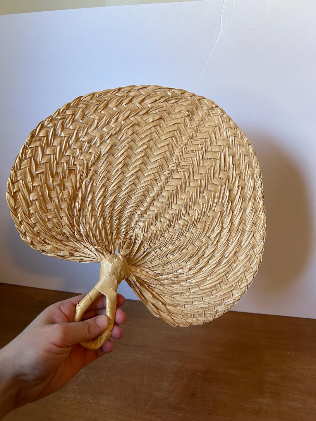 Filipino Buri Palm Leaves Handwoven Fan,natural Abaniko Hand Fan ...
