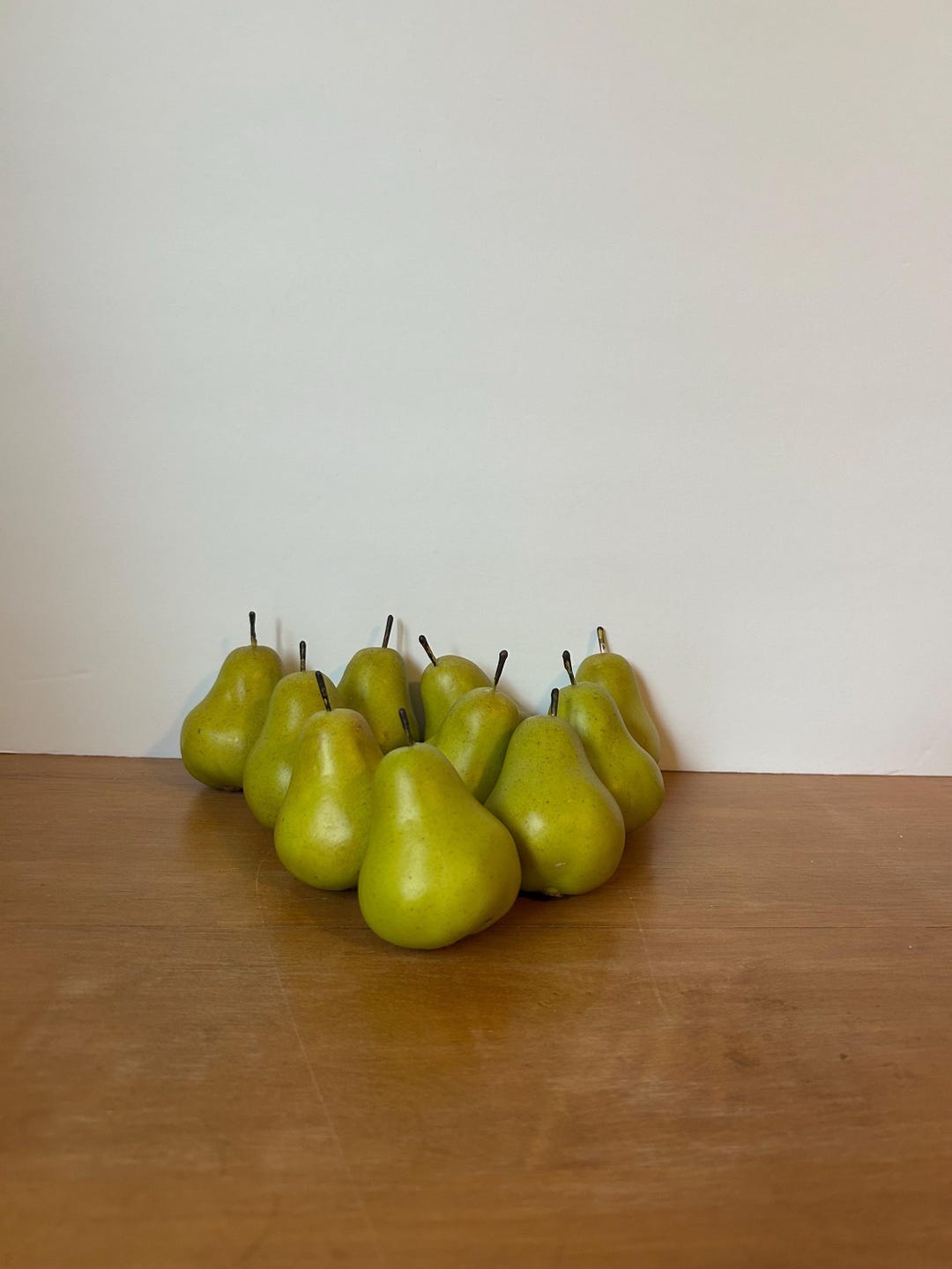 Decorative Fruit Plastic Pears Artificial Faux Fake With Picks Set of ...