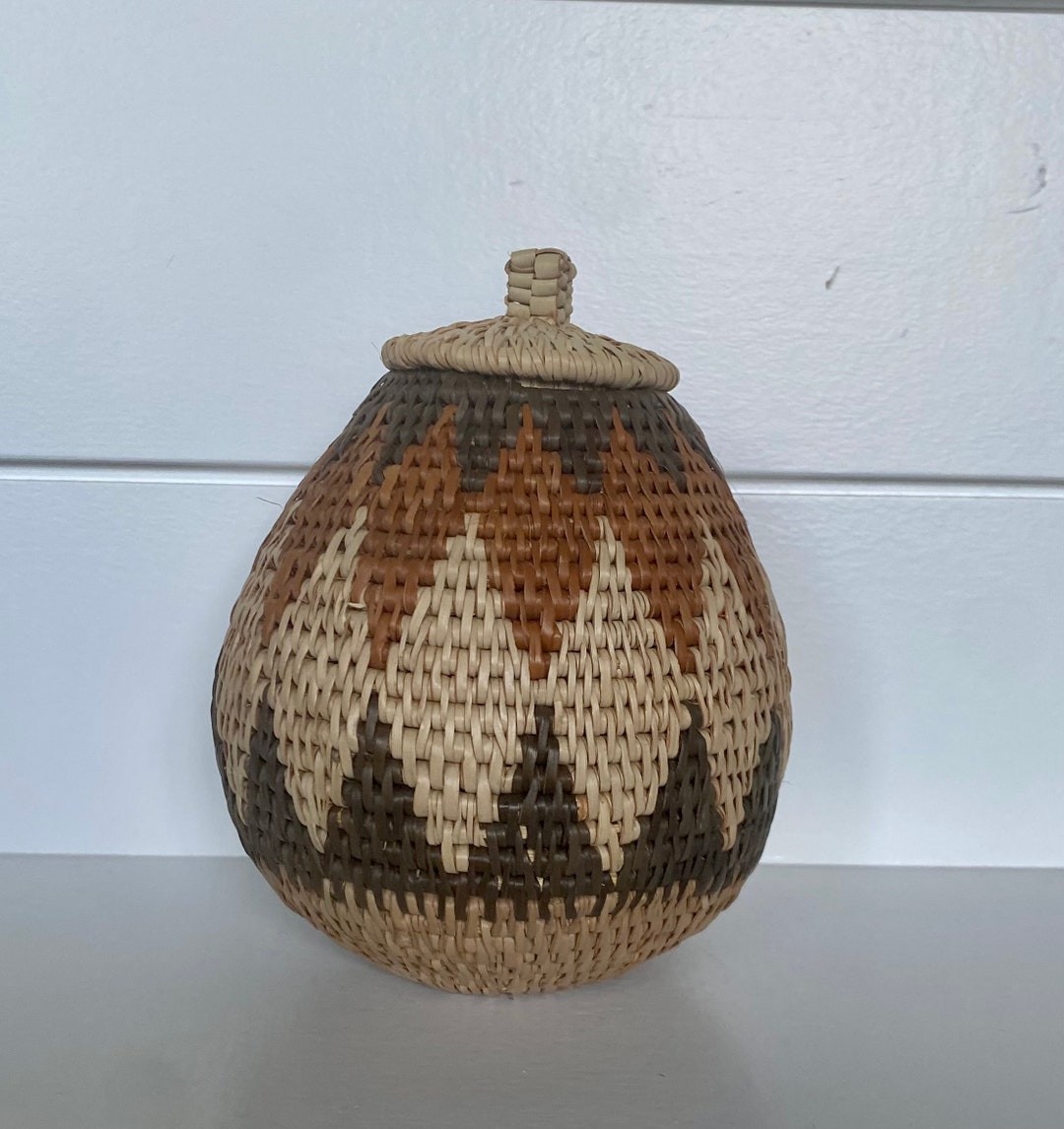 Vintage African Zulu Basket - Etsy