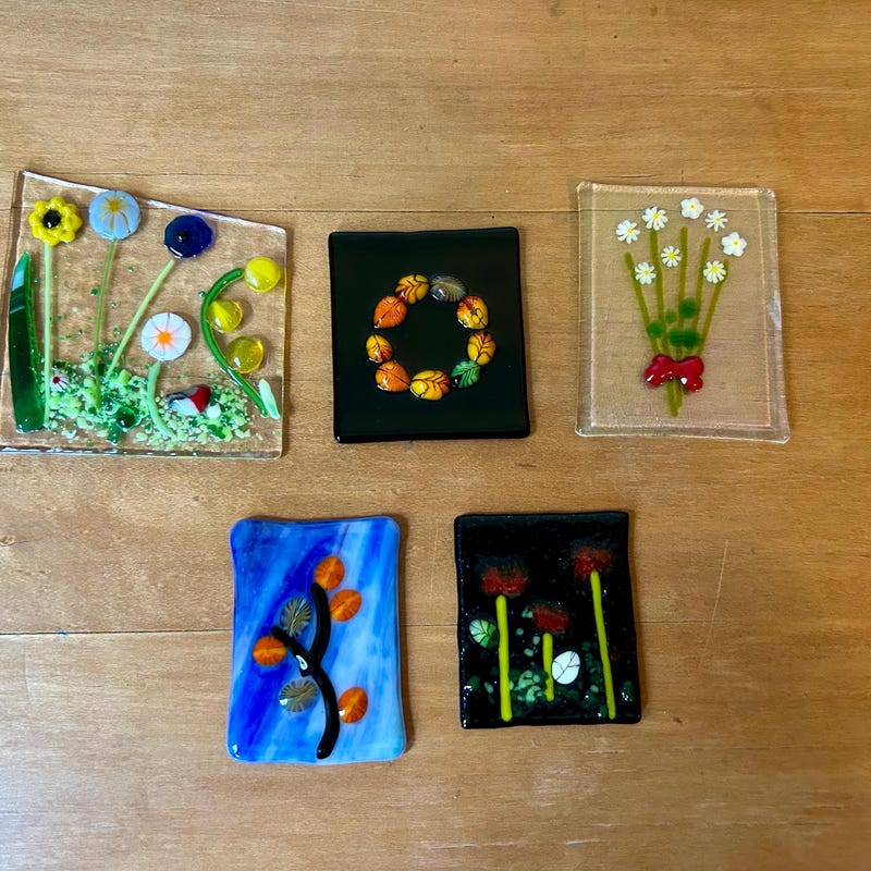 Fused Glass Magnets - Etsy