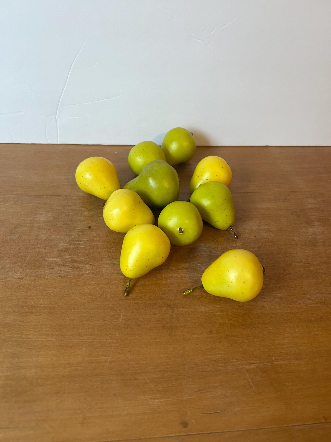 Decorative Fruit Plastic Mini Pears Artificial Faux Fake Set of 10 ...
