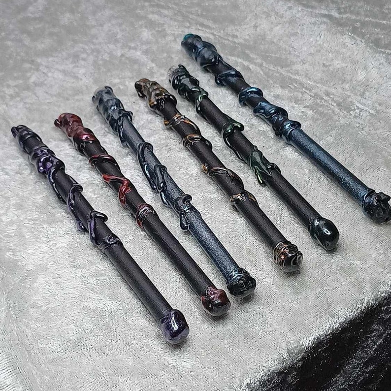 Mini Crystal Ball Wand, Quartz Orb, Gothic Handmade Wand, Mystical ...