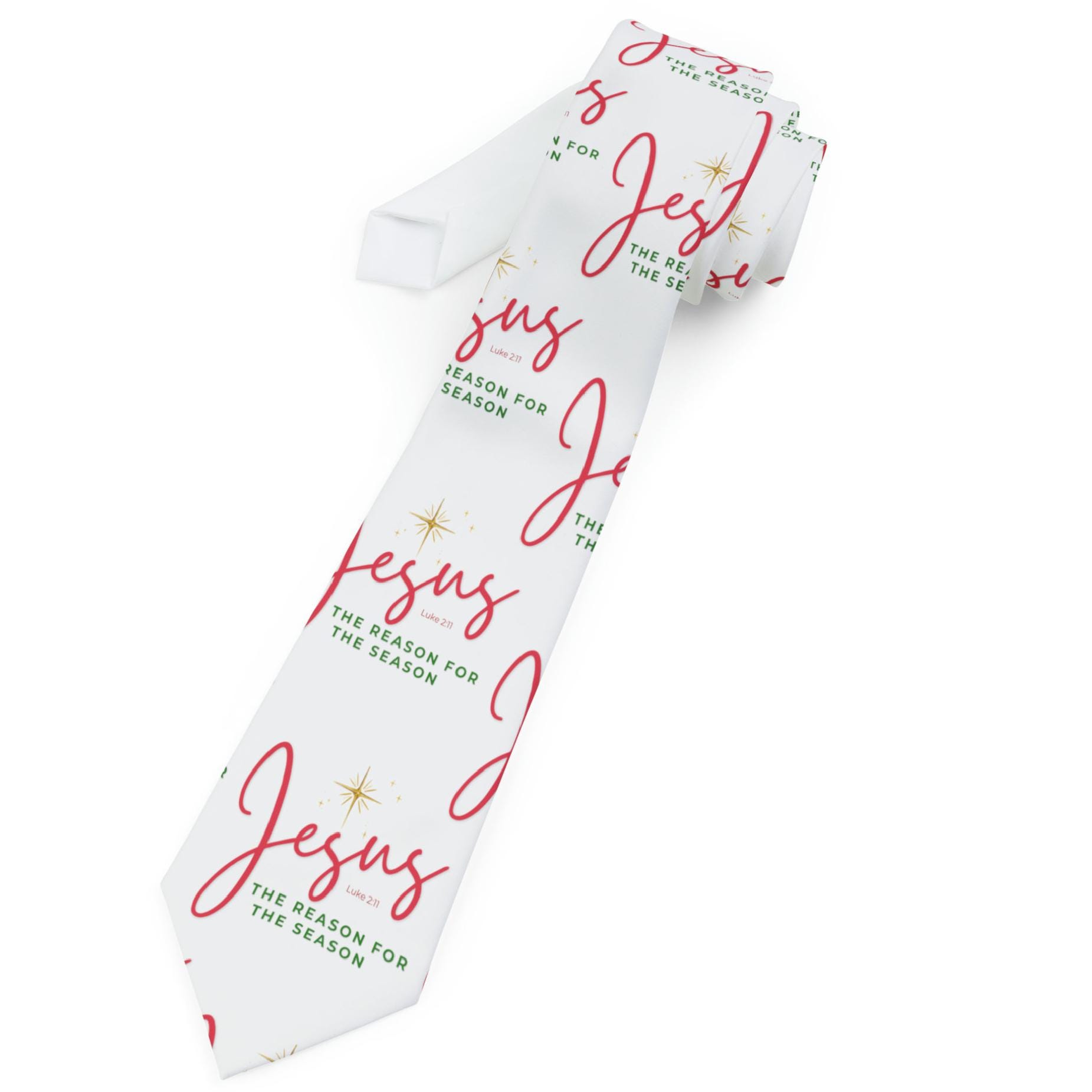 Men's Jesus is the Reason for the Season Christmas White Tie | Church ...
