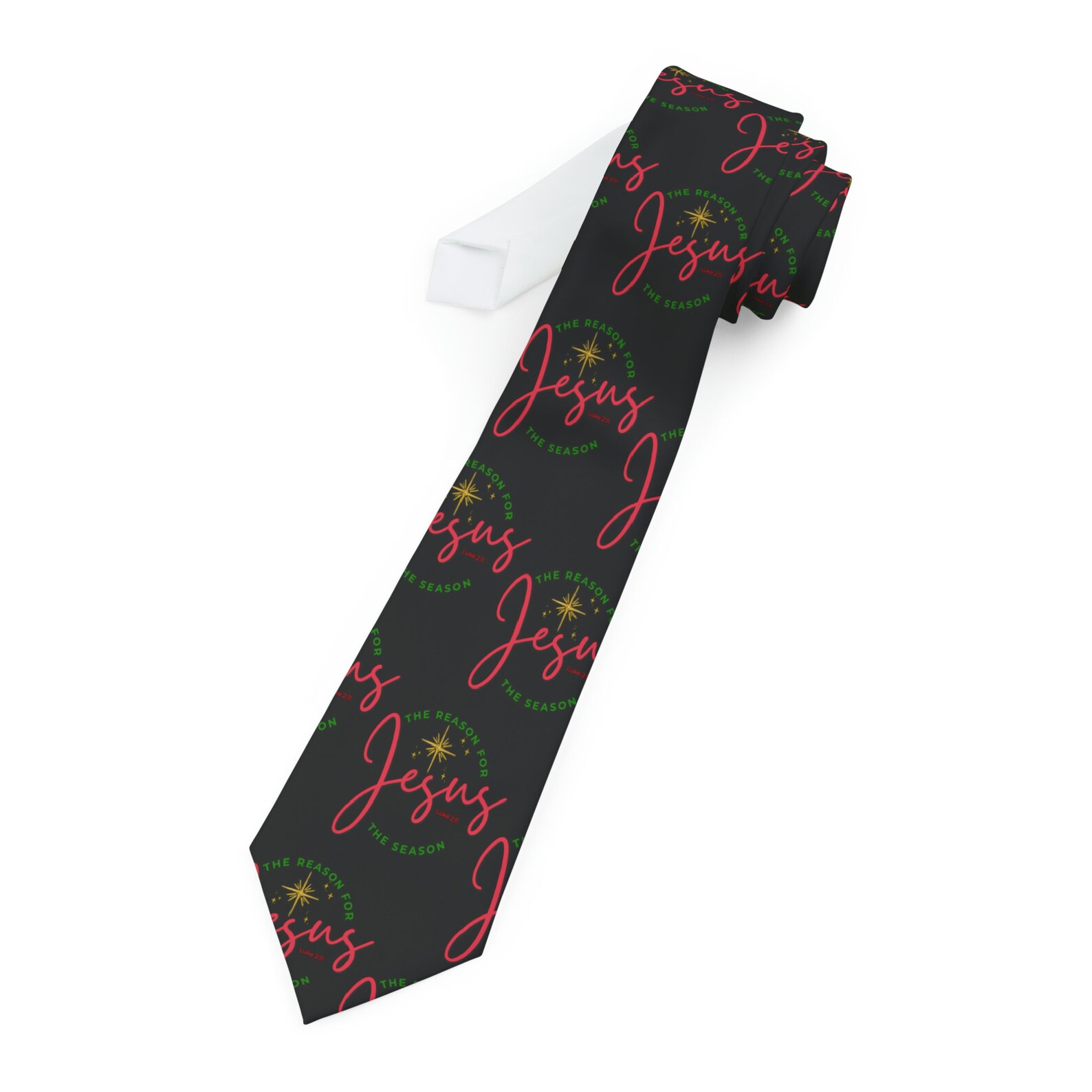 Men's Jesus is the Reason for the Season Christmas Black Tie Christian ...