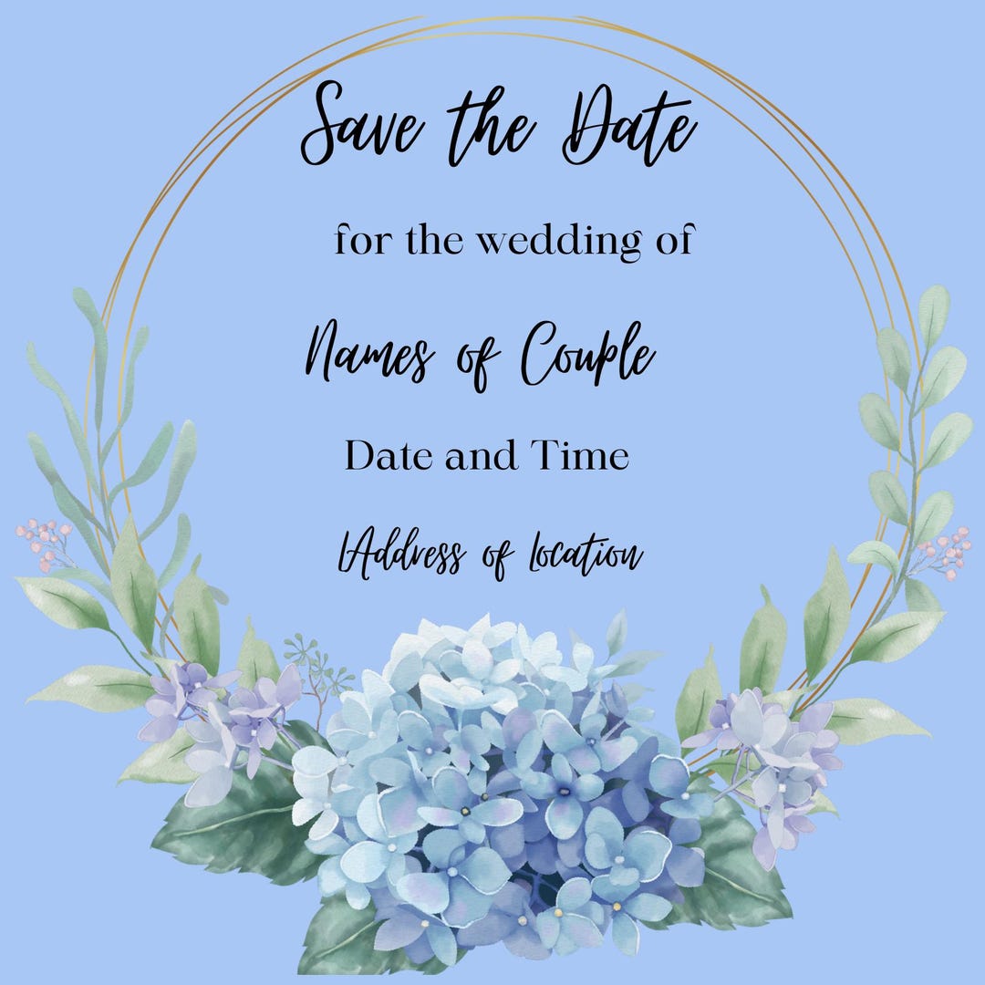 Save the Date, Spring Save the Date, Flower Save the Date, Hydrangea ...