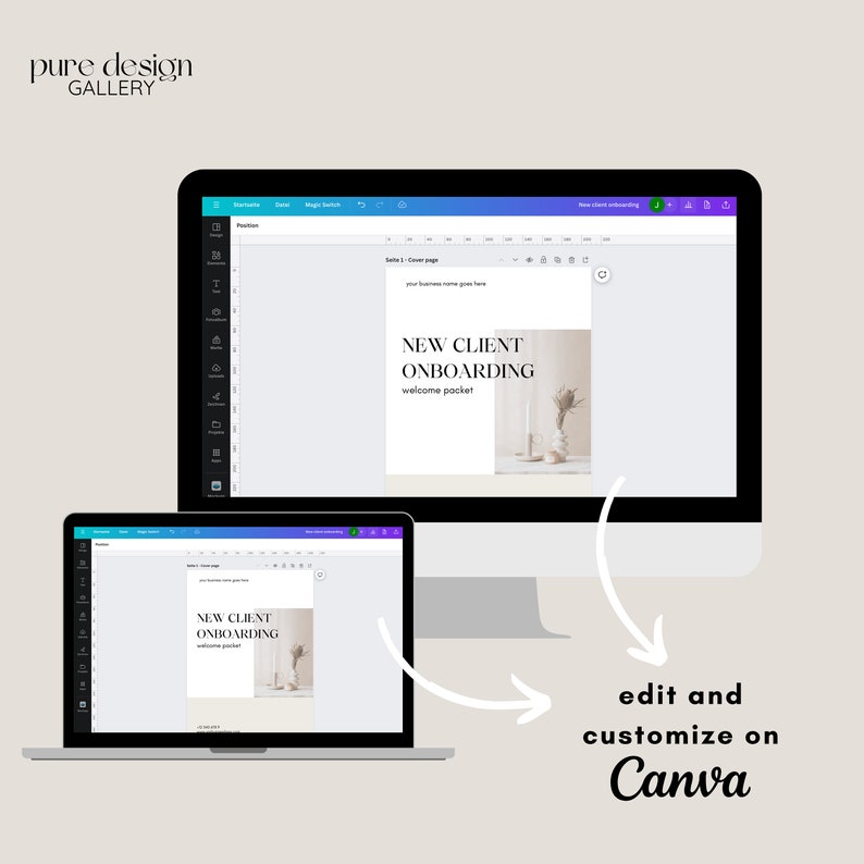 Small Business Plan Template | Start up Business Plan | Editable Canva ...