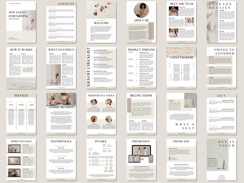 Client Welcome Packet Canva Template, Virtual Assistant Welcome Pack ...