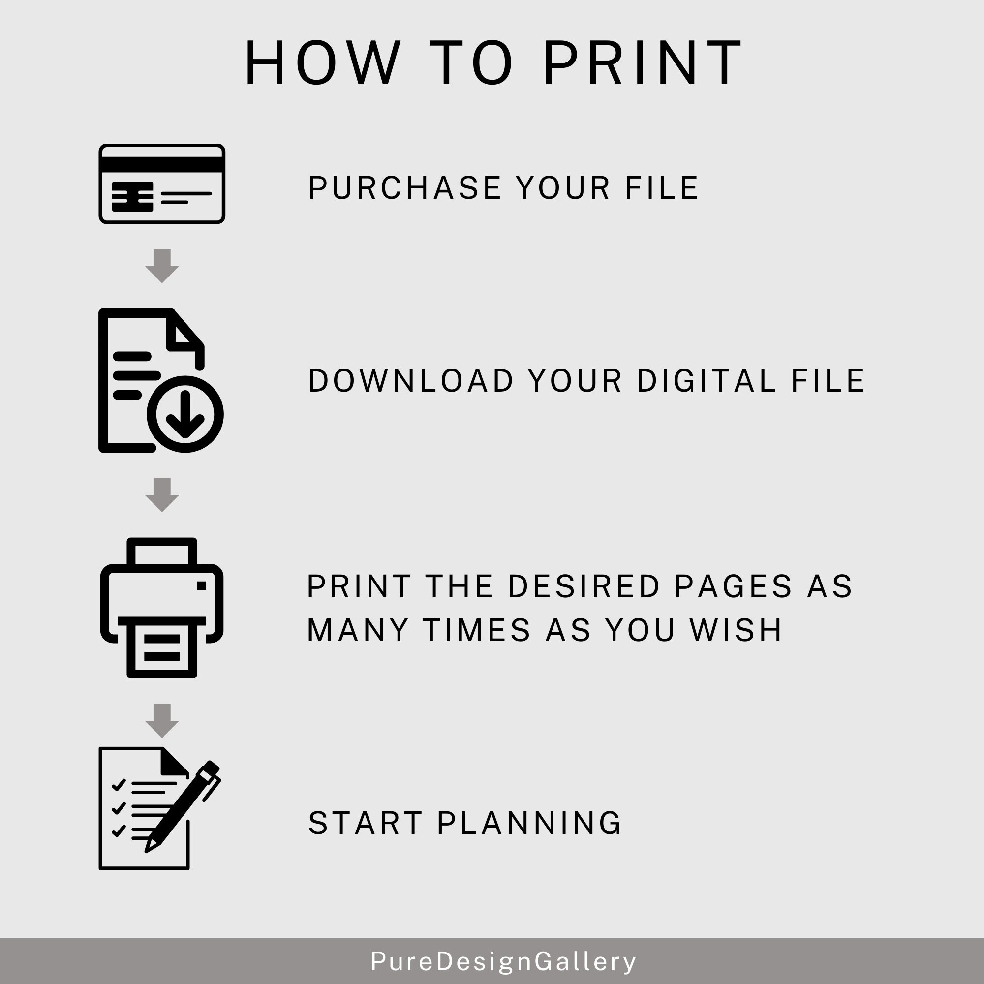 Undated Weekly Planner Digital Download, A5/ Letter/ Filofax Personal ...