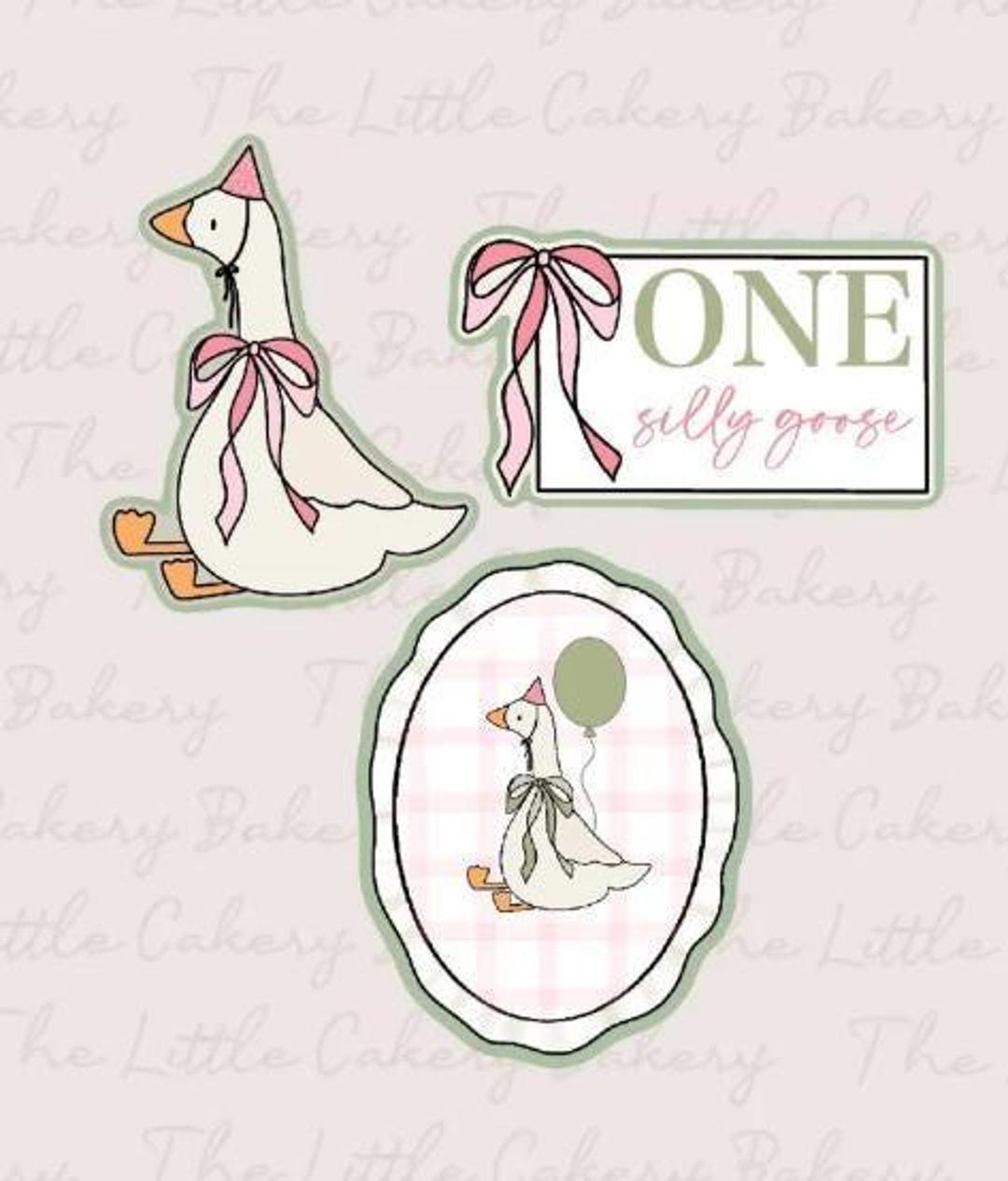 Silly Goose Cookie Cutter Set: 3 Embossed Label STL (digital Download ...