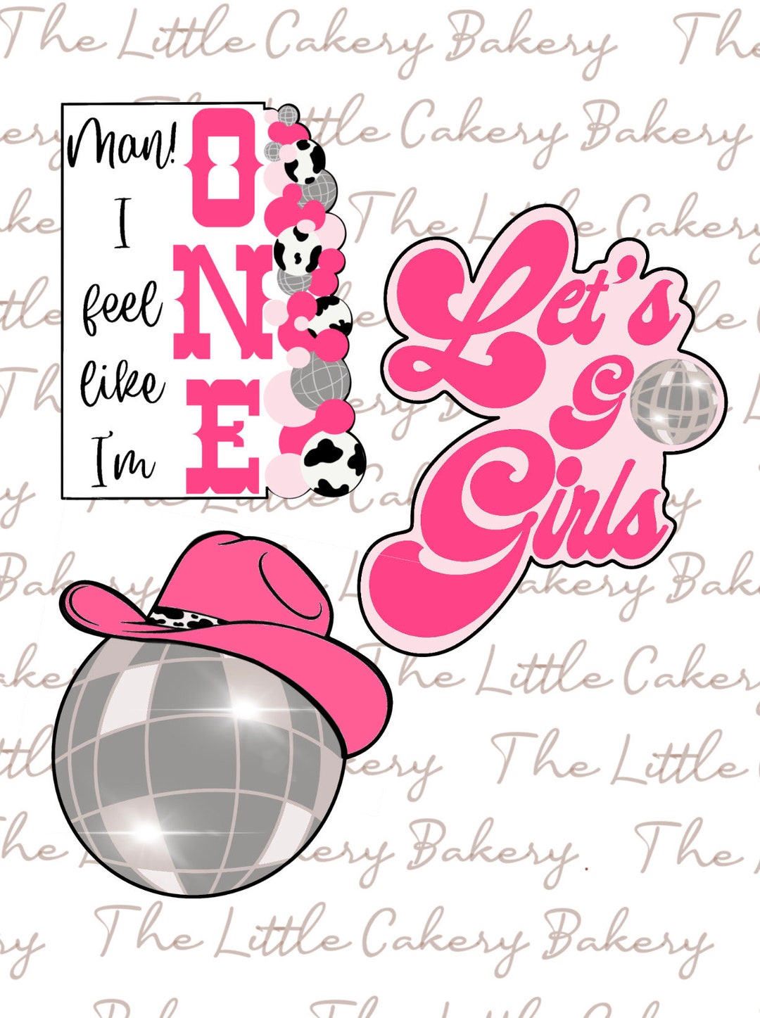 Disco Cowgirl Cookie Cutter Set, Lets Go Girls, Disco Ball With Cowboy ...