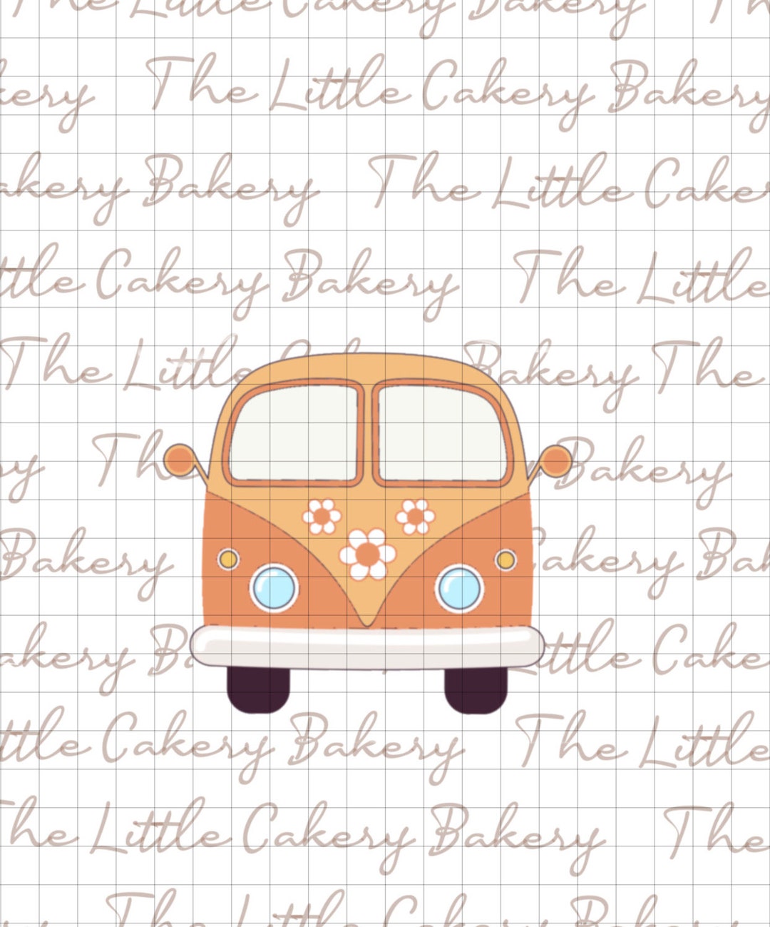 VW Bus Cookie Cutter, Groovy Hippie Van Cookie Cutter With Embossed ...