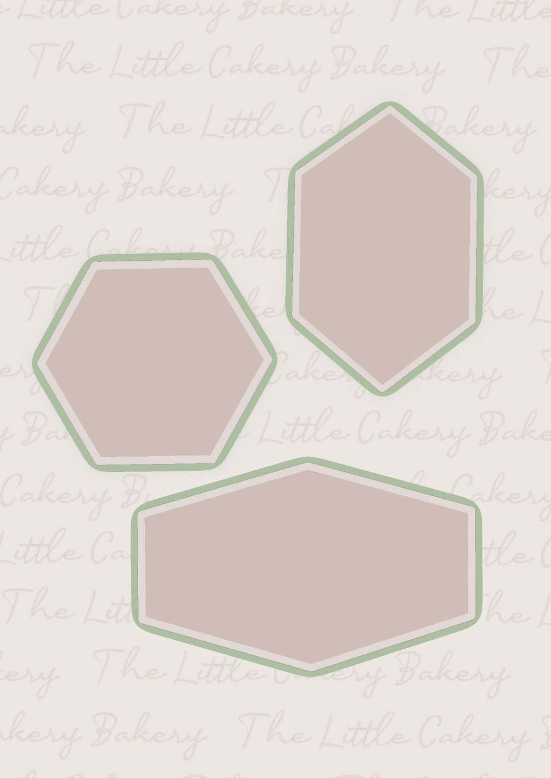 Hexagon Plaque Cookie Cutter Set: Labeled Plaque Cutters - Etsy