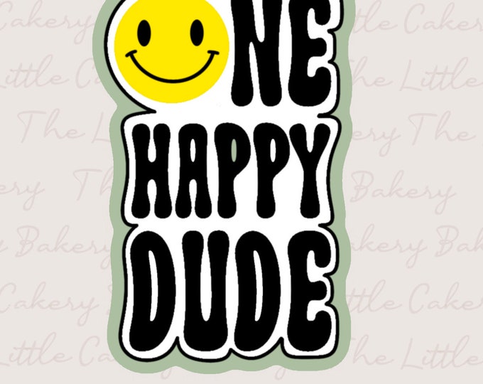 STL File, One Happy Dude Cookie Cutter, Instant Digital Download for 3D ...