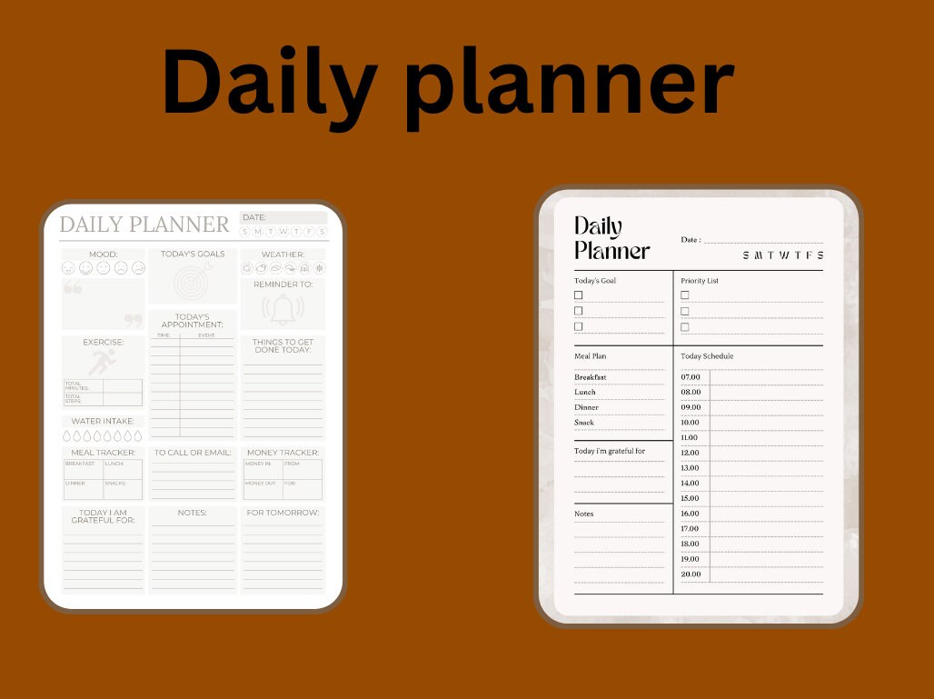 Printable Daily Planner - Etsy