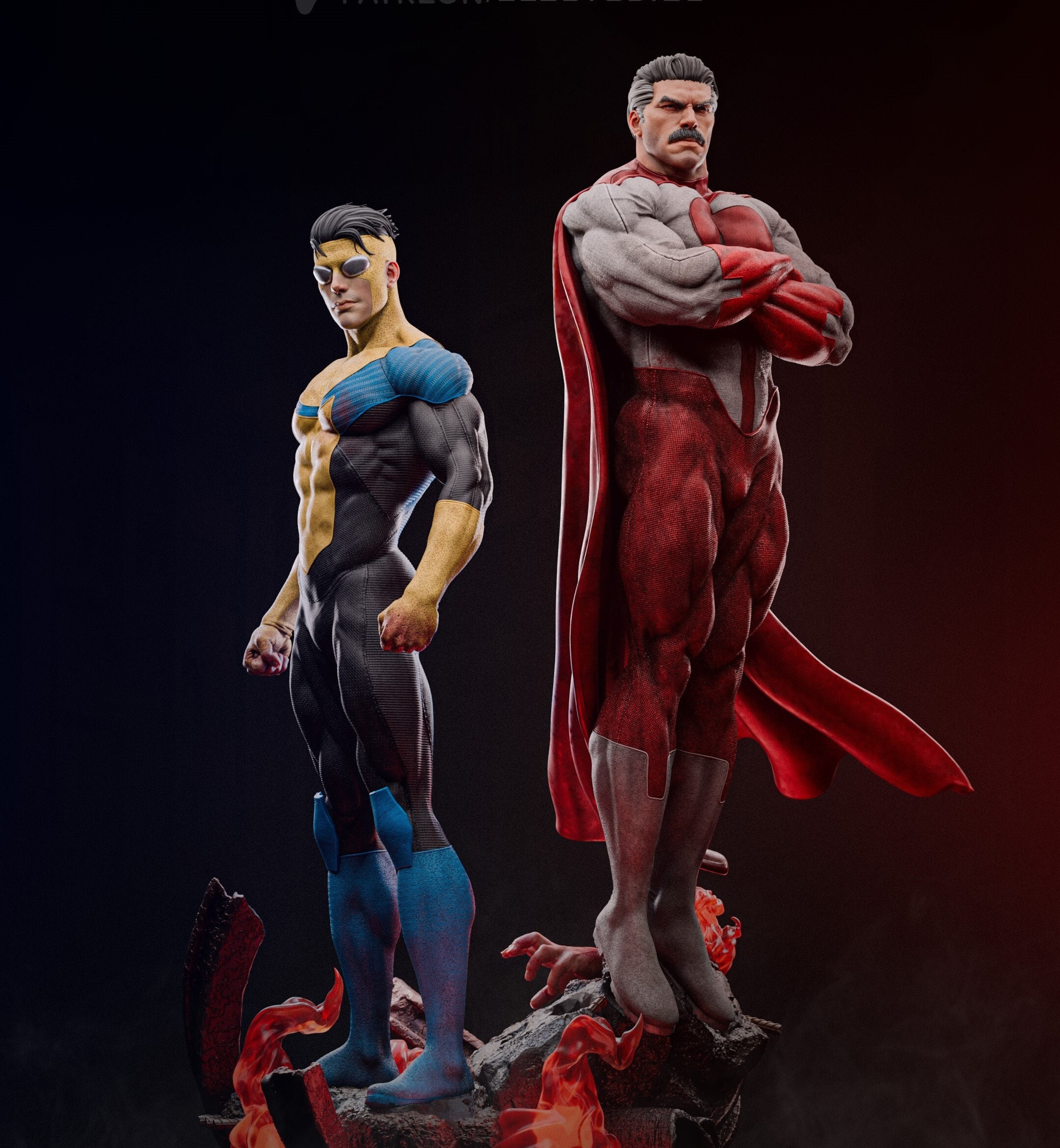 Omniman E Invincible Diorama Bust Stl - Etsy