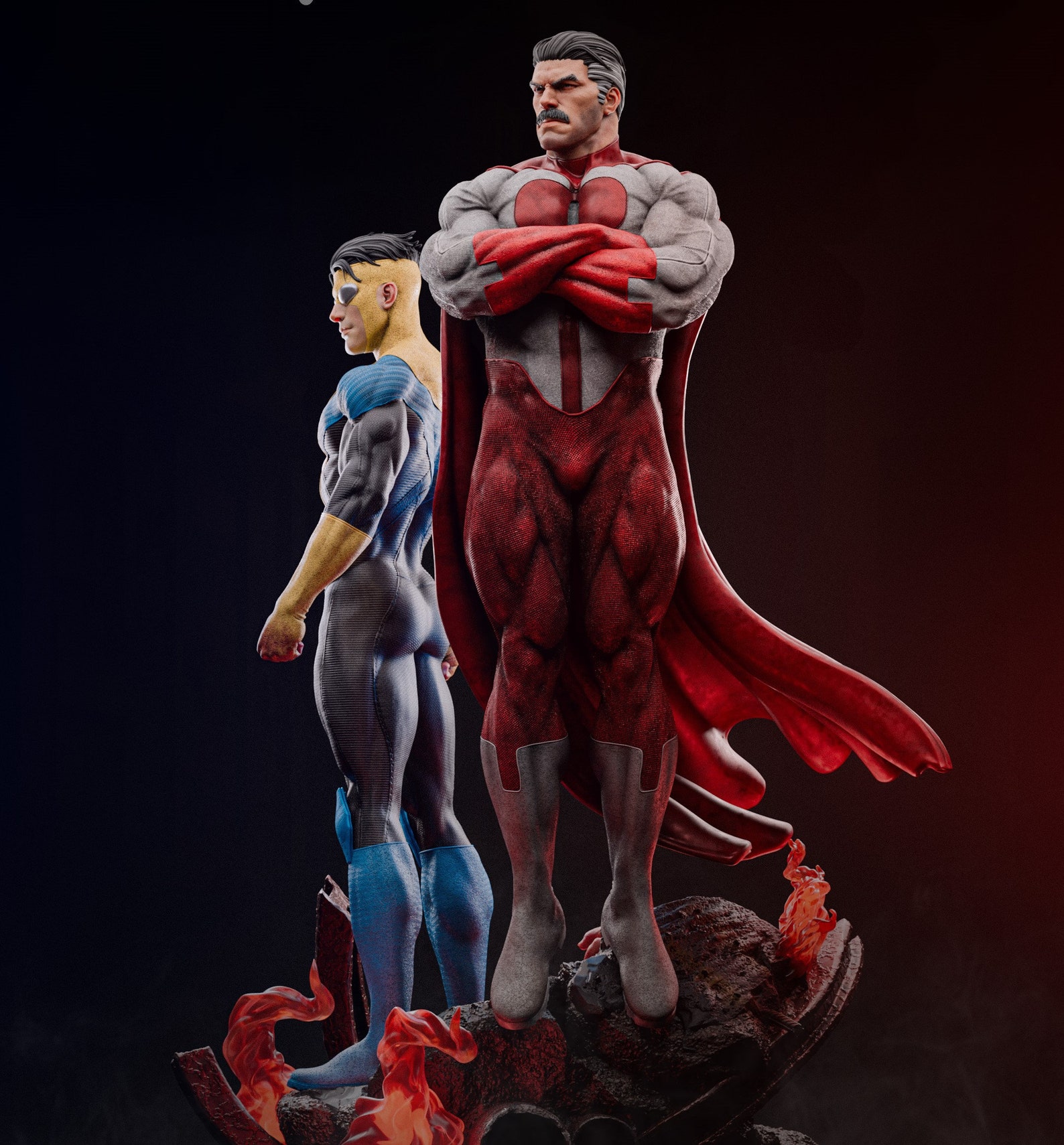 Omniman E Invincible Diorama Bust Stl - Etsy