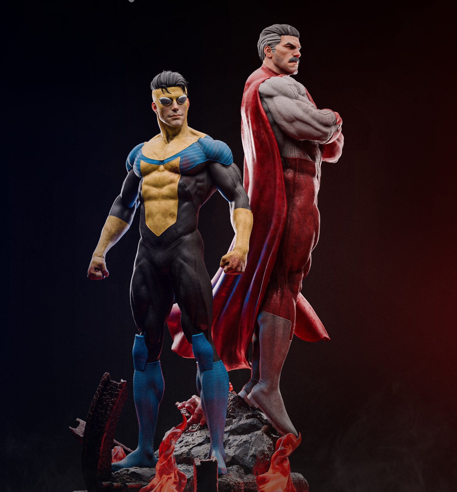 Omniman E Invincible Diorama Bust Stl - Etsy