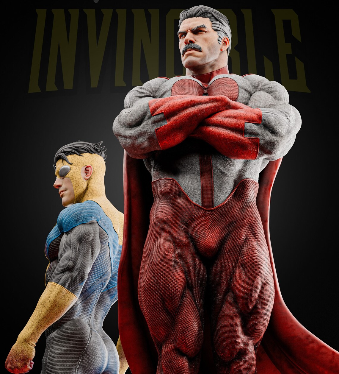 Omniman E Invincible Diorama Bust Stl - Etsy