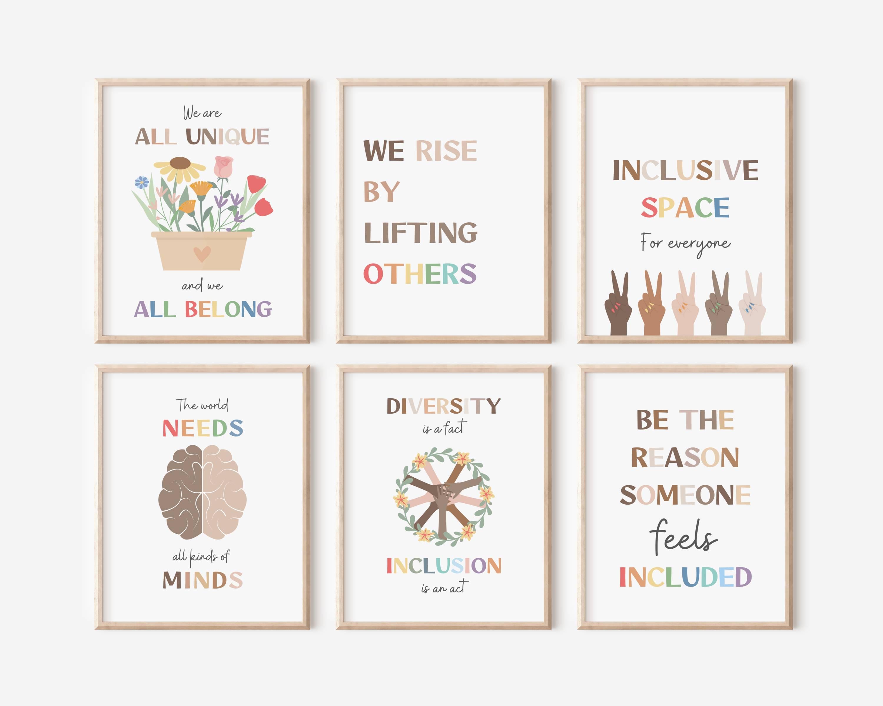 20 Inclusive Posters, Inclusive Classroom Decor, Diversity Equality ...