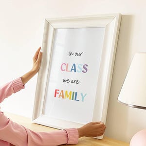 In Our Class We Are Family Poster, Classroom Wall Art, Homeschool Print ...