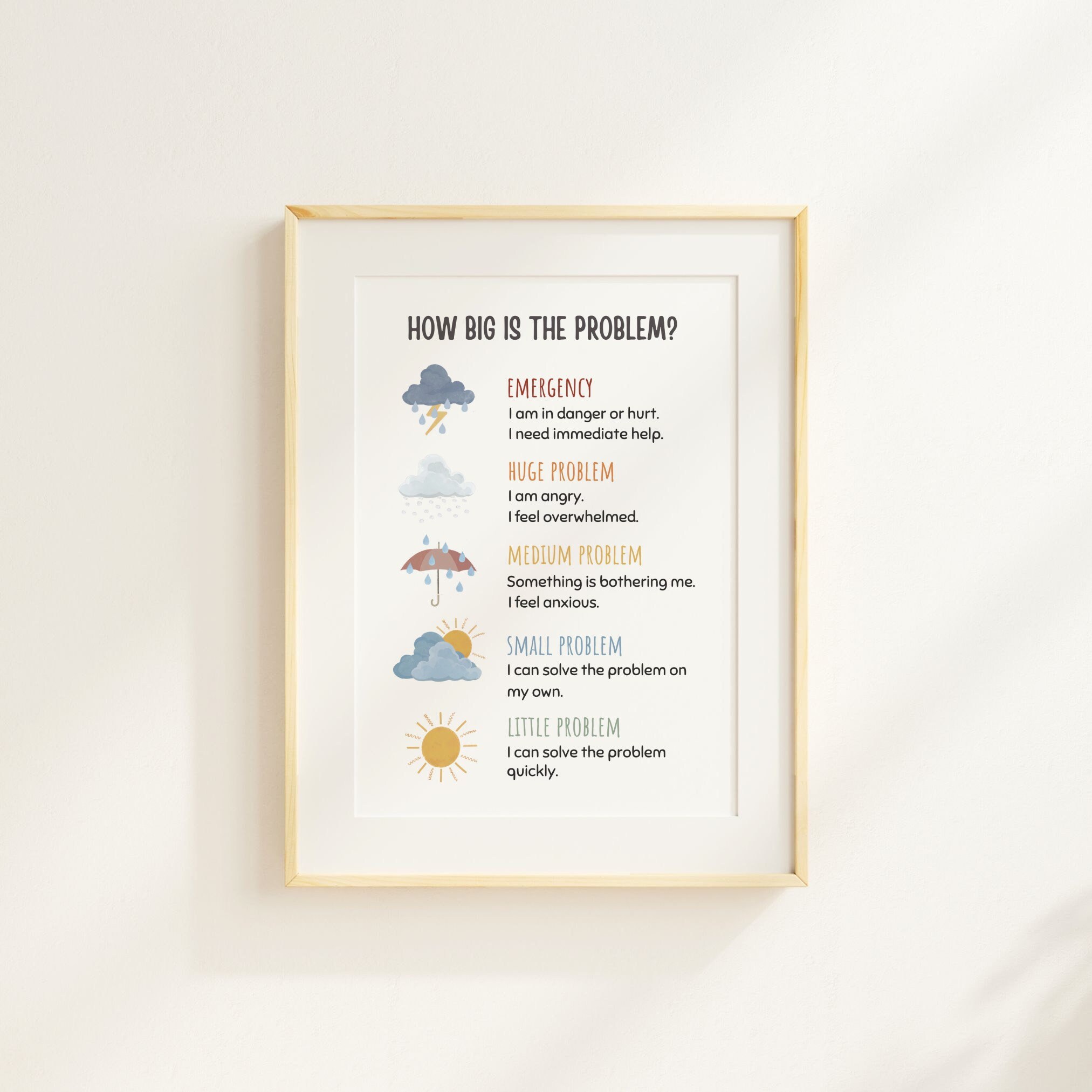 How Big is My Problem, Size of the Problem Print, Psychology Art ...