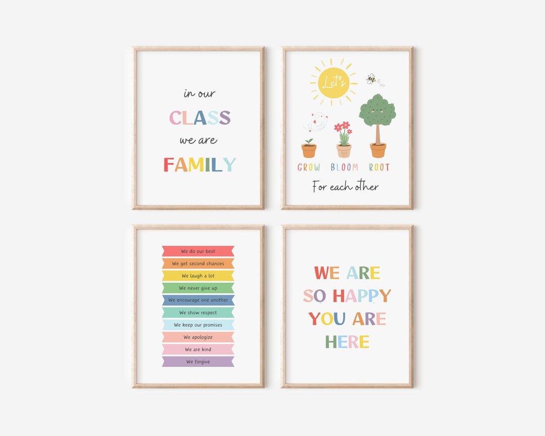 In Our Class We Are Family Poster, Classroom Bundle, Teacher Bulletin ...