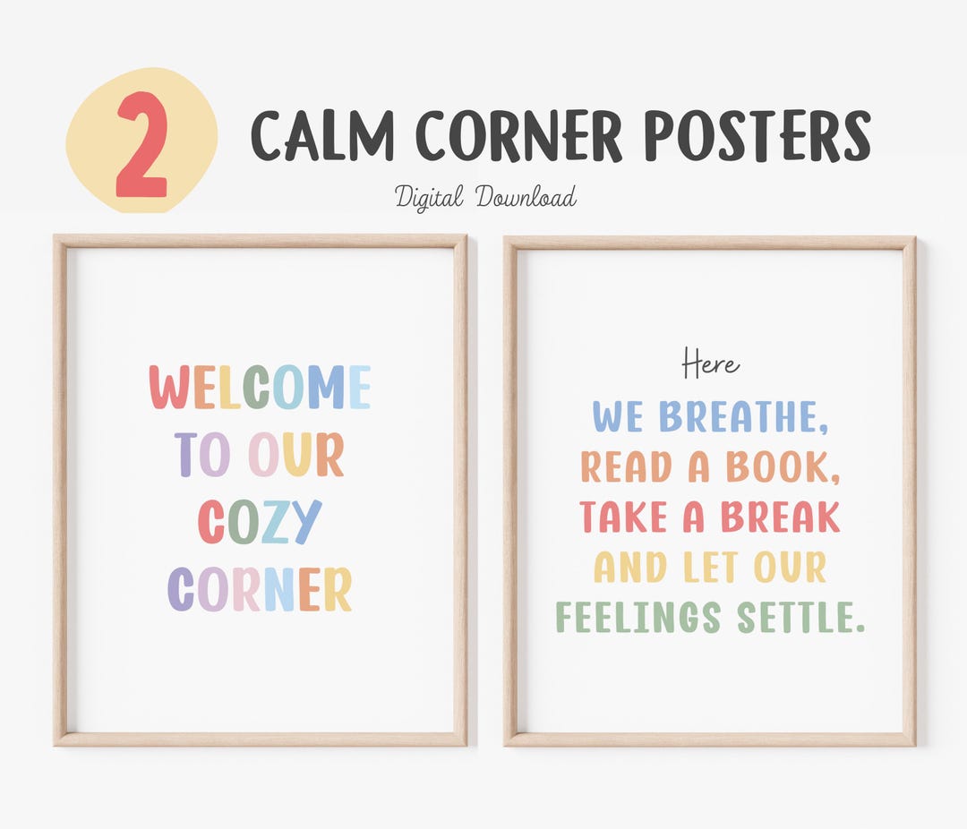 Calm Down Cozy Corner, Positive Affirmations Poster, Mental Health ...
