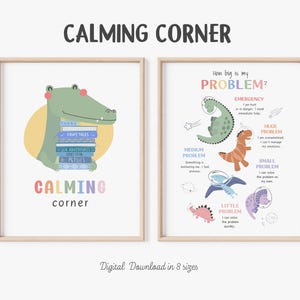 6 Calming Corner Posters, Therapy Office Decor, Mindful Wall Art for ...