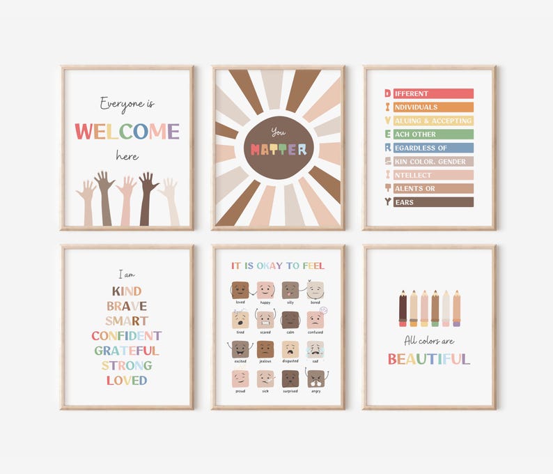 12 Inclusive Posters, Inclusive Classroom Decor, Diversity Equality ...