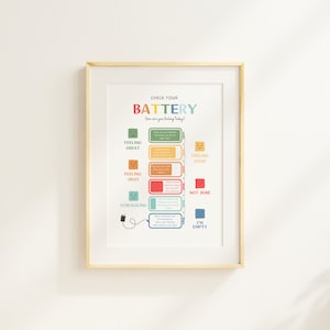 Check Your Battery, Feelings Poster, Calm Down Corner, Self Regulation ...
