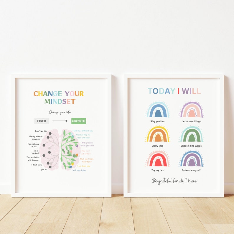 30 Calming Corner Posters, Therapy Office Decor, Mindful Wall Art for ...