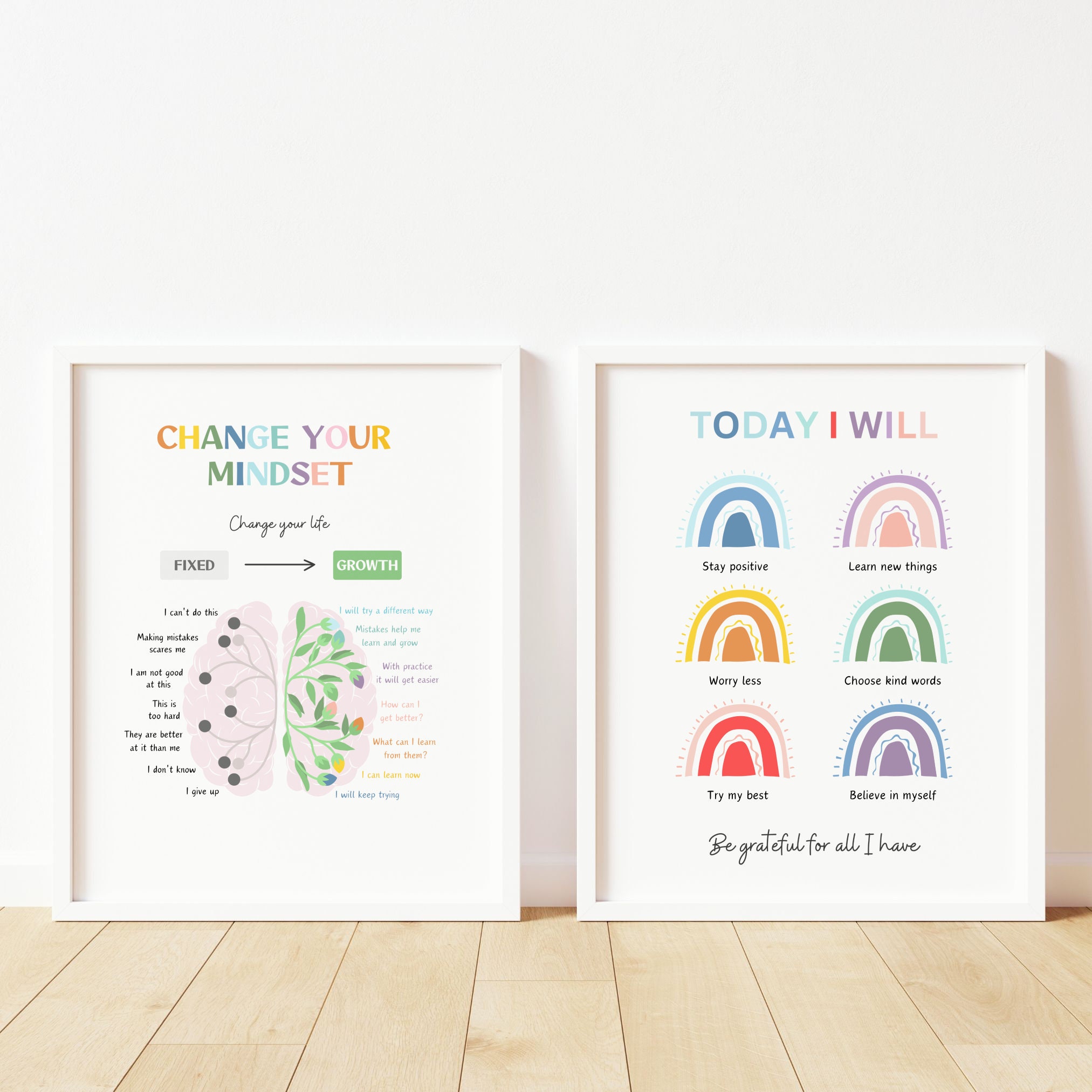 30 Calming Corner Posters, Therapy Office Decor, Mindful Wall Art for ...