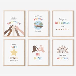 12 Inclusive Posters, Inclusive Classroom Decor, Diversity Equality ...