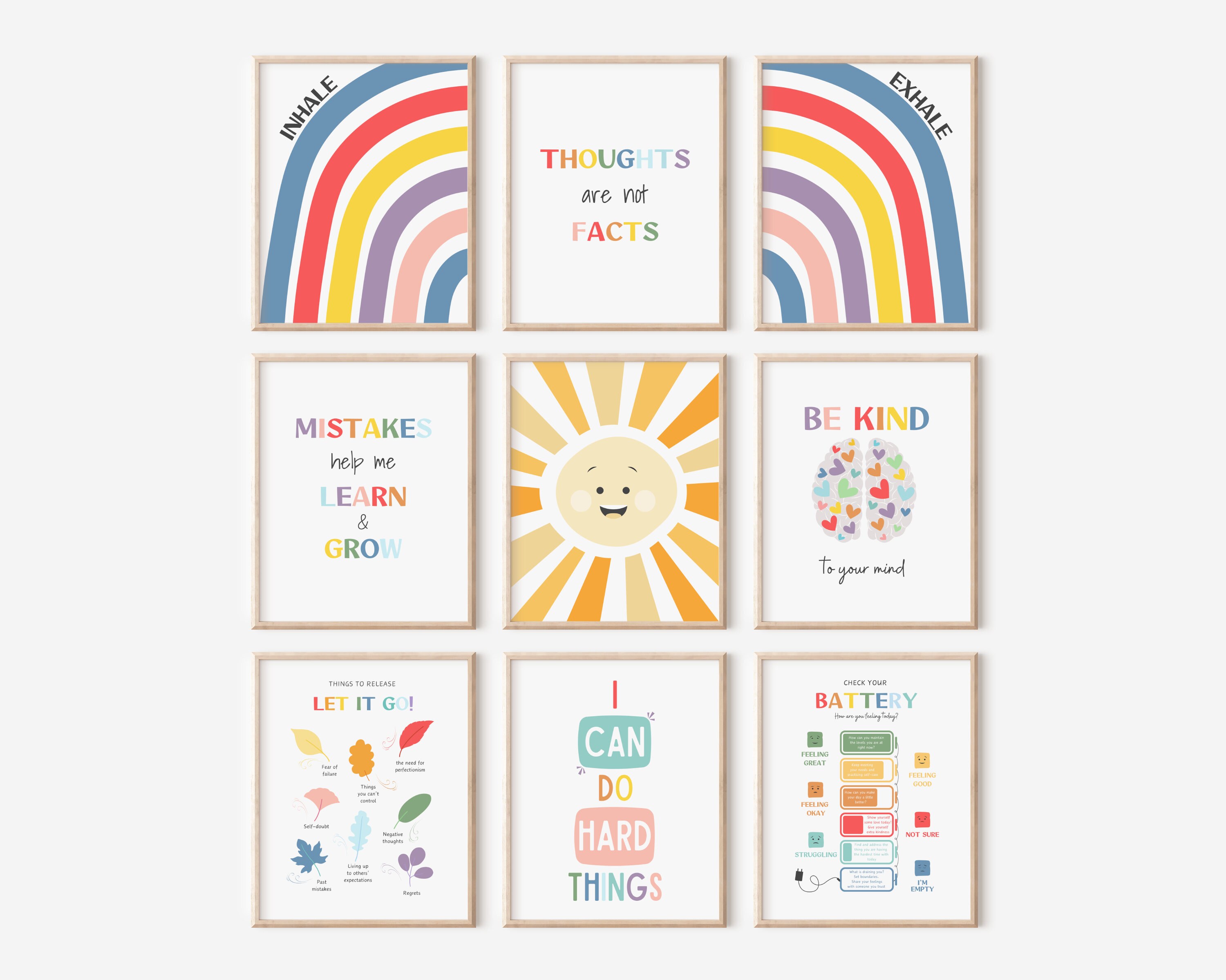 30 Calming Corner Posters, Therapy Office Decor, Mindful Wall Art for ...