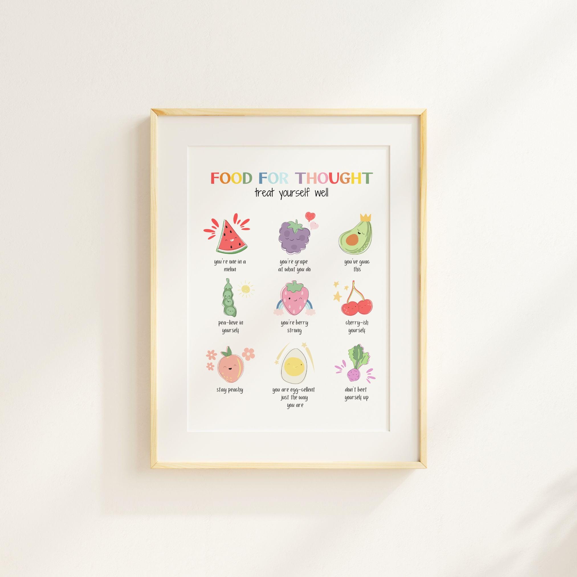 Food for Thought Poster, Positive Affirmations, Mental Health, Positive ...