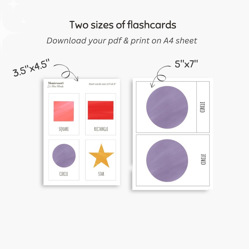 16 Rainbow Shapes Vocabulary, Montessori Cards, Geometric Flash Cards ...