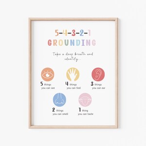 Grounding Technique Poster, Zones of Regulation, CBT, Coping Skills ...