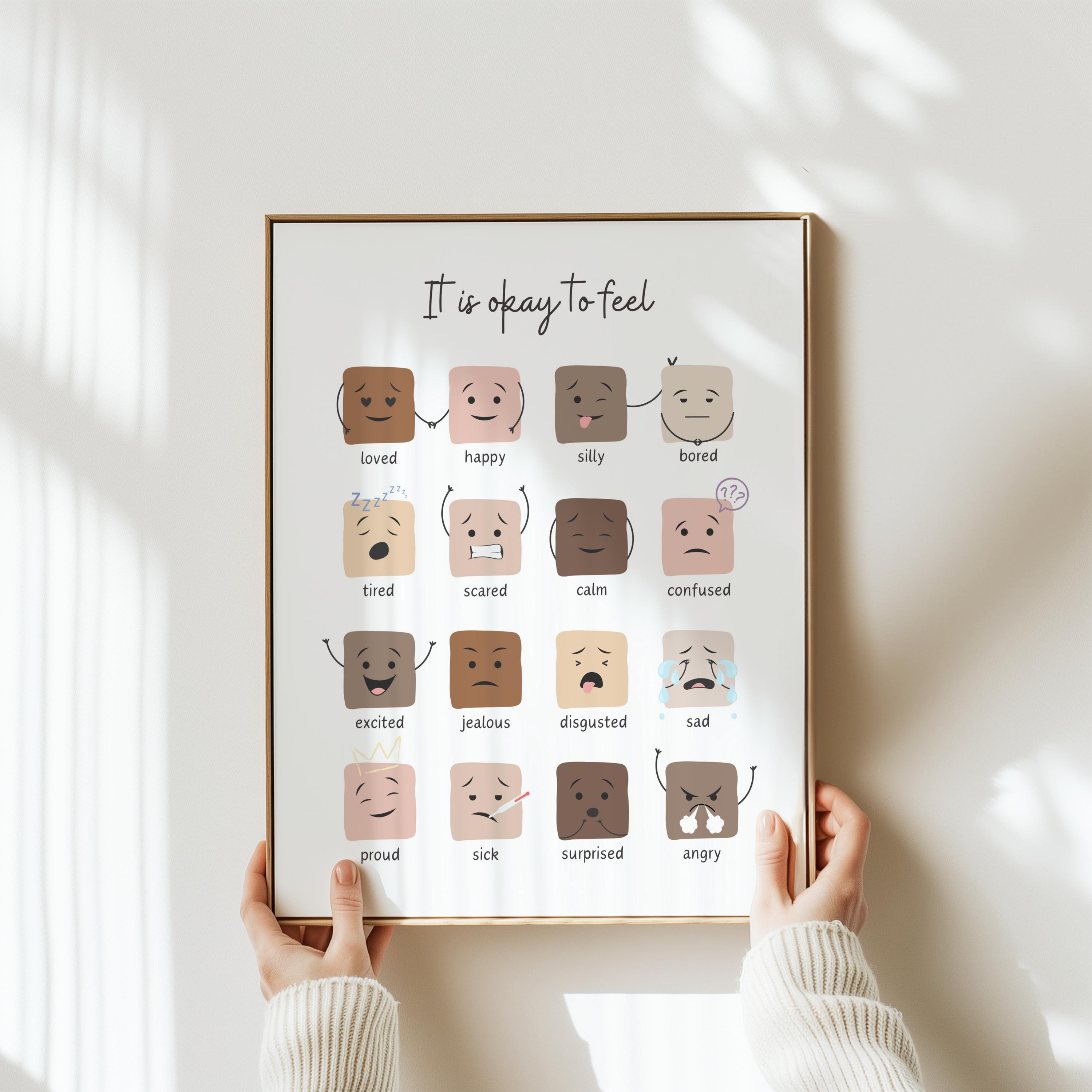 Feelings Chart, Calm Corner, Classroom Decor, It is Okay to Feel ...