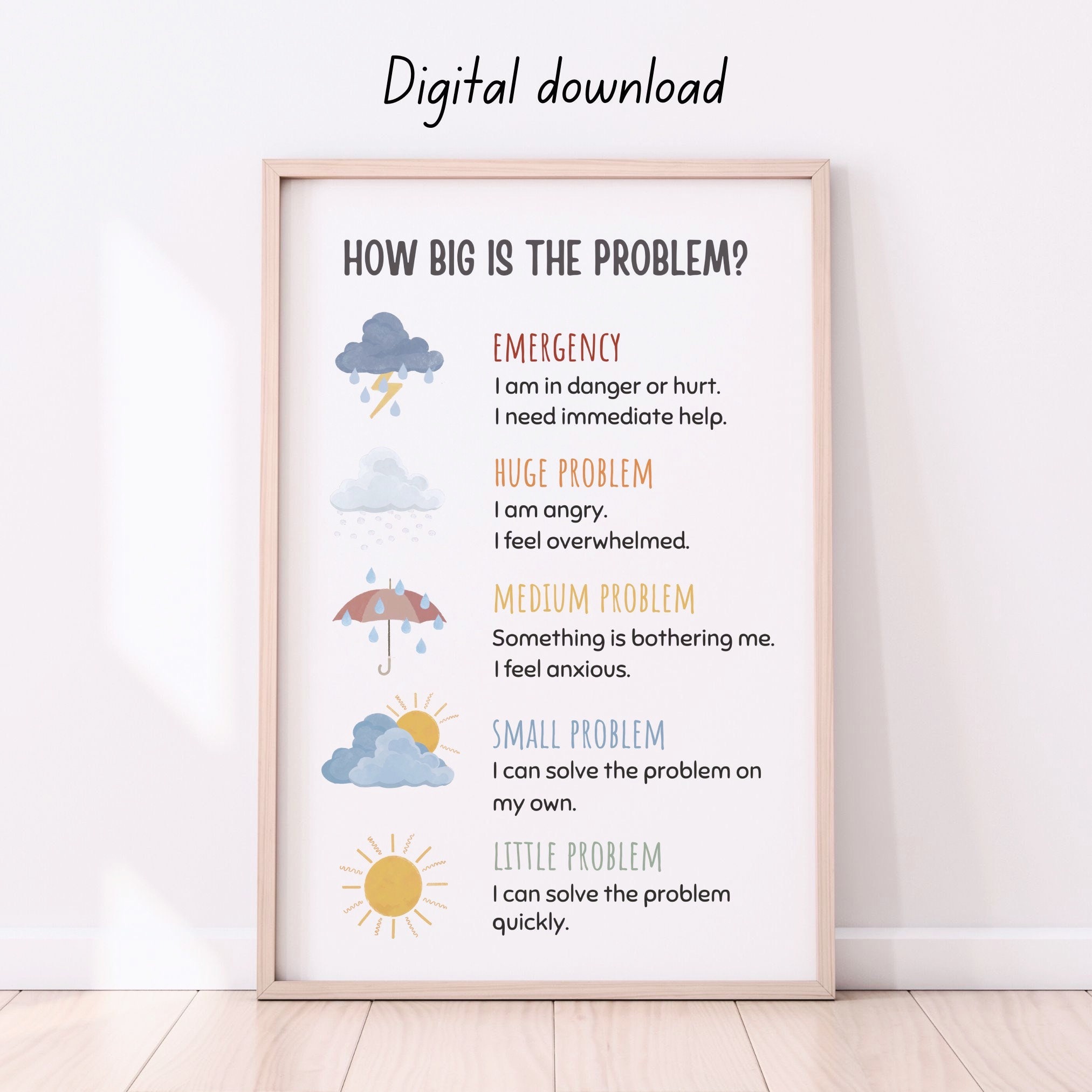 How Big is My Problem, Size of the Problem Print, Psychology Art ...