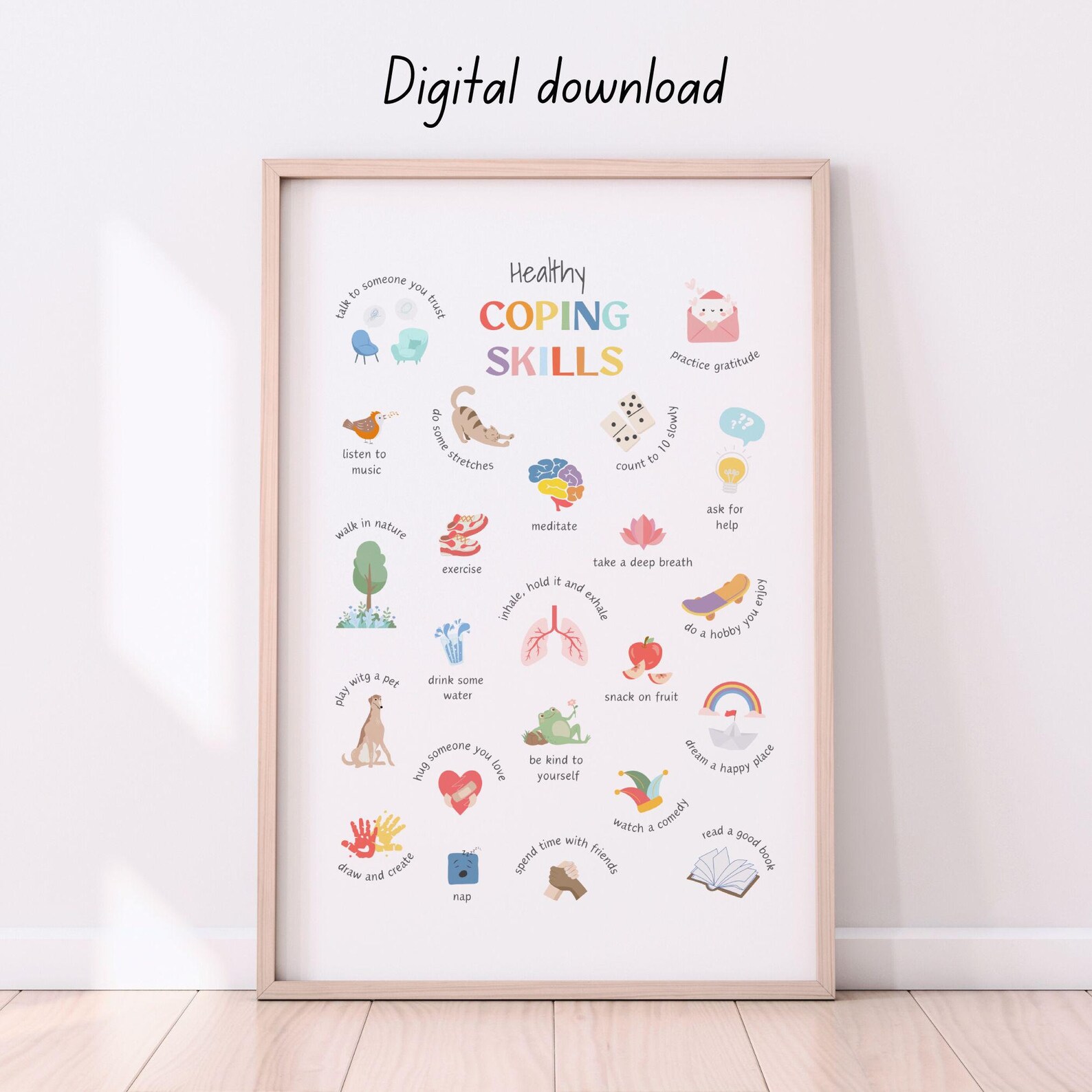 Coping Skills Poster, Calming Strategies, Calm Down Corner, Self ...