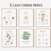 6 Calming Corner Posters, Therapy Office Decor, Mindful Wall Art for ...