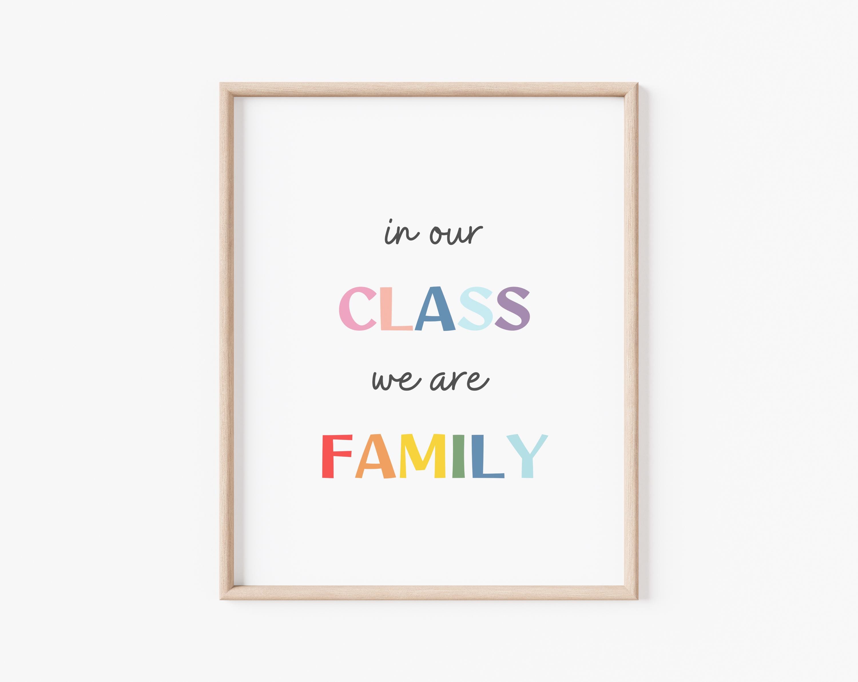 In Our Class We Are Family Poster, Classroom Wall Art, Homeschool Print ...