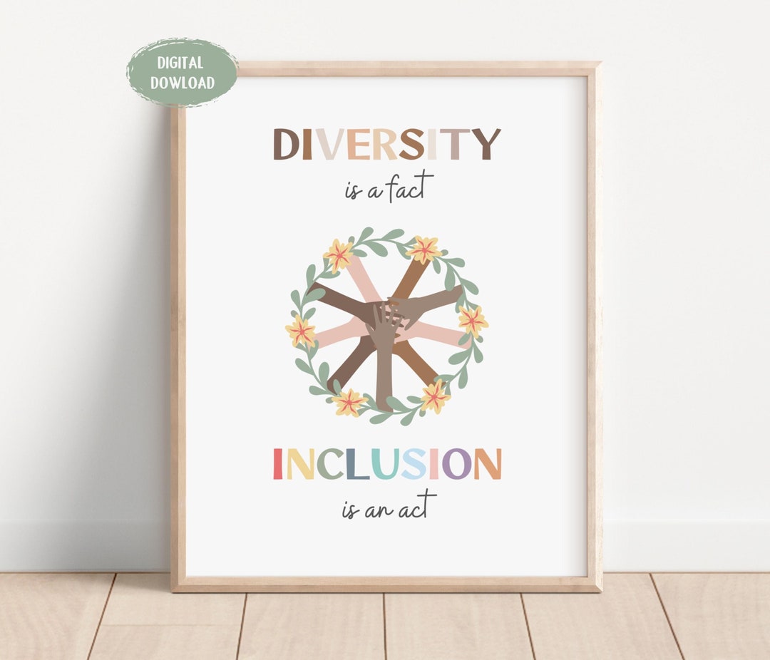 Diversity is A Fact Inclusive Poster, Inclusive Classroom Decor ...
