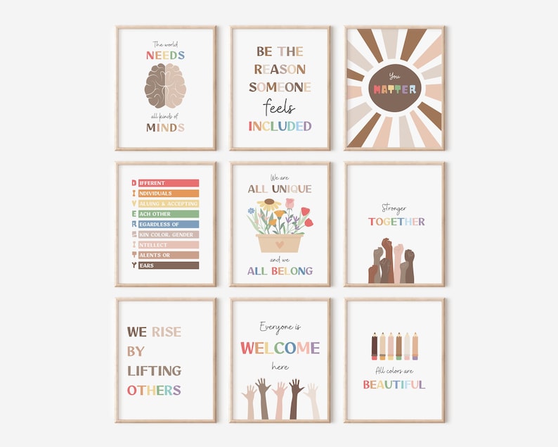 20 Inclusive Posters, Inclusive Classroom Decor, Diversity Equality ...