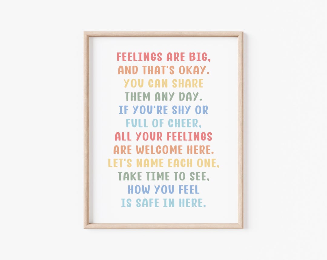 Positive Affirmations Poster, Feelings Chart, Safe Space, School ...