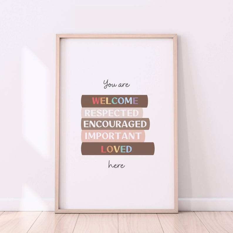 6 Inclusive Posters, Kids Affirmations, Diversity Inclusion Classroom ...